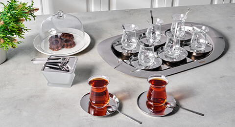 Çelik Çay Seti Modelleri & Fiyatları | Hisar